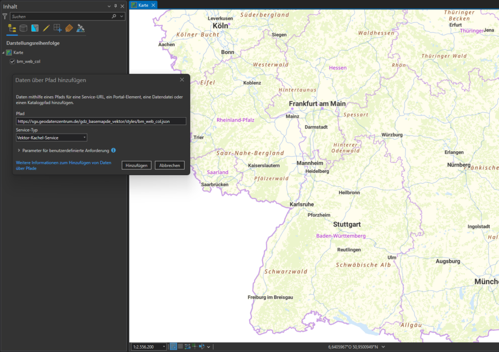 basemap.de Web Vektor mit ArcGIS Pro 3.2 - basemap.de